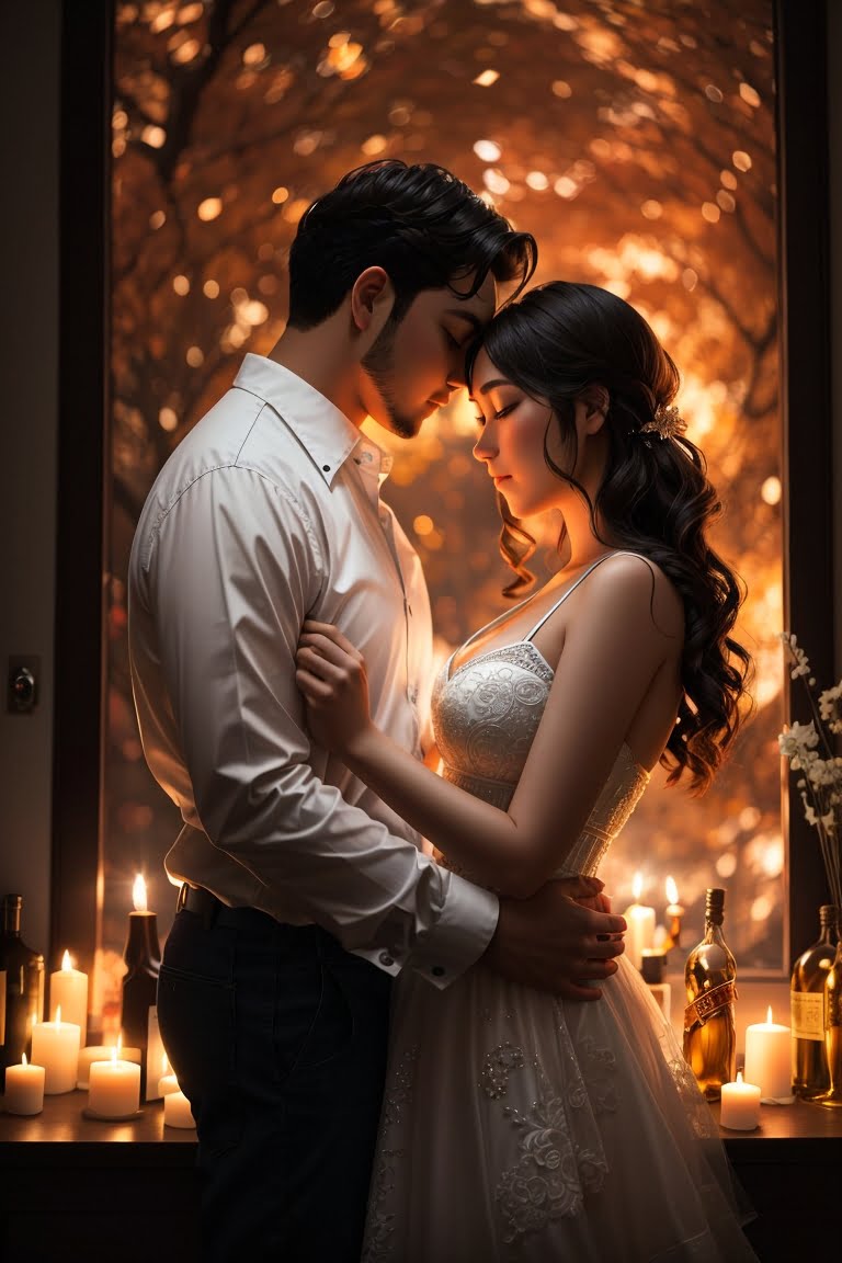 Romantic scene Phone Wallpaper