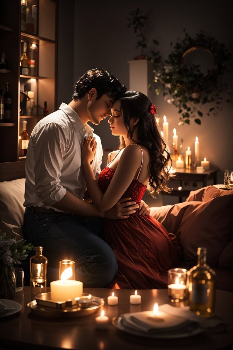 Romantic scene Phone Wallpaper