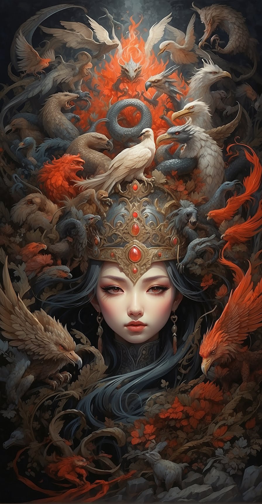 Phoenix Queen's Dominion Phone Wallpaper - Cheer Lives