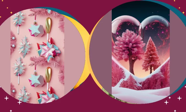 Festive Fizz: 13 Cheerful Pink Christmas Wallpaper Ideas for Your ...