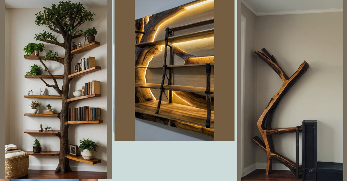 Nature’s Touch: 15 Tree Branch Shelf Ideas for Your Grunge Room