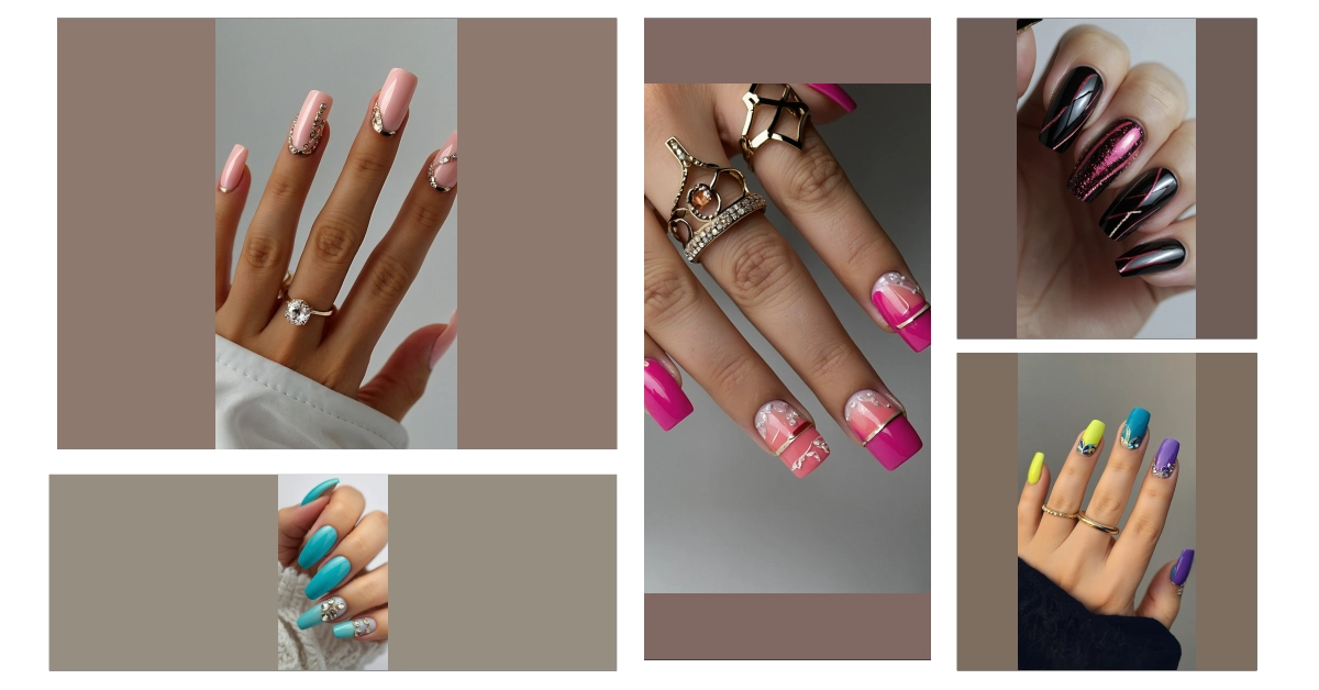 Glitz and Glam: 15 Blingy Nail Designs to Rock This Summer 2024**