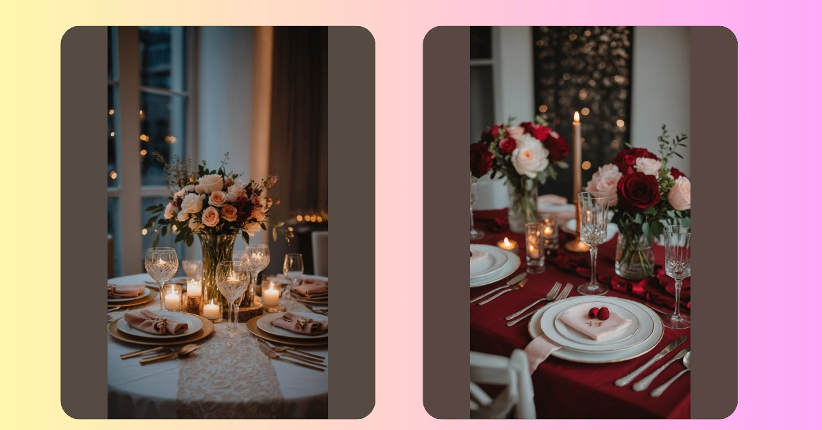 Color Your Love: 19 Enchanting Dinner Table Decor Ideas for Romance